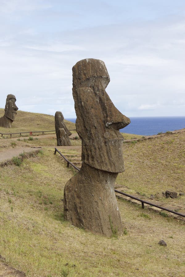 Rano Raraku Crater stock image. Image of prairie, cloud - 41701549
