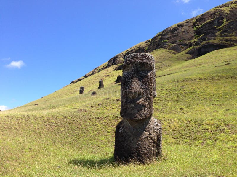 Rano Raraku s crater stock photo. Image of travel, america - 73851664