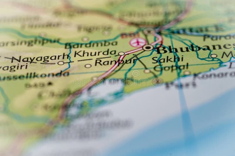 Ranpur, India Highlighted on a World Map Stock Image - Image of ...