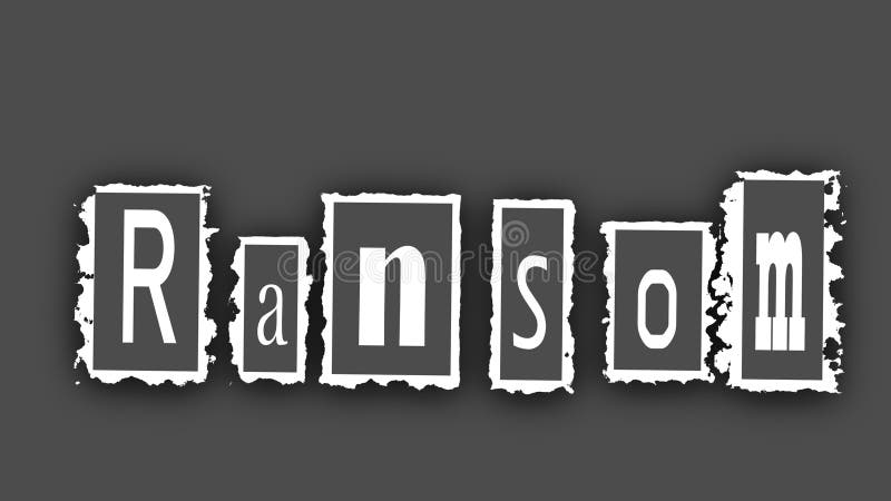 Ransom Note Cut Out Text on Torn Paper Effect Black and White Stock ...
