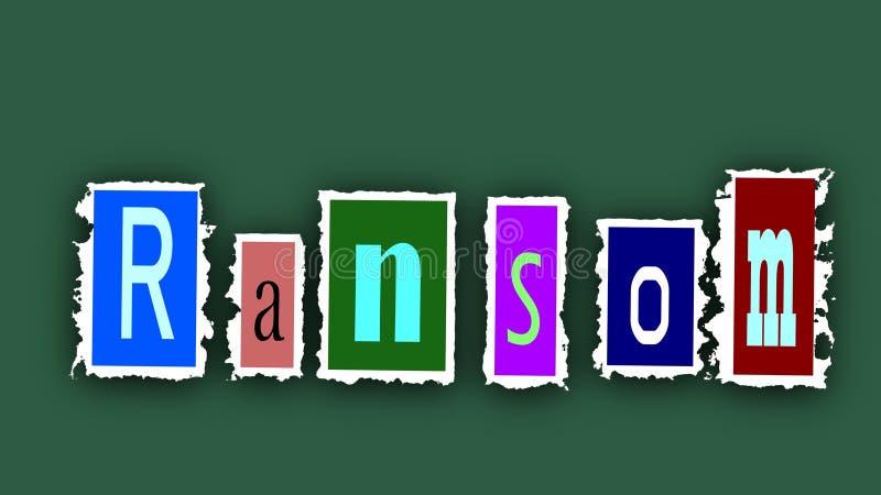 Ransom Note Cut Out Text on Torn Paper Effect Multi-colorful Stock ...