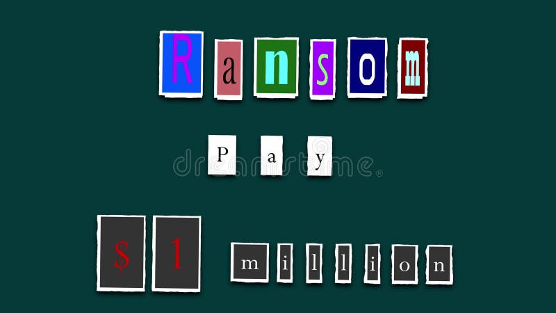 Ransom Note Demand Animated Text on Torn Paper Stop Motion Effect Stock ...