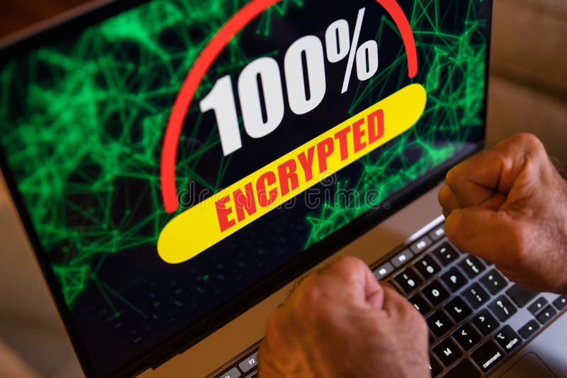 Computer Ransomware Encryption Stock Photo - Image of access, data ...
