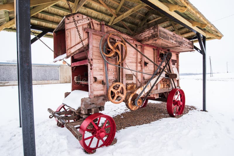 Ransomes Sims and Jefferies Threshing Machine Stock Image - Image of ...