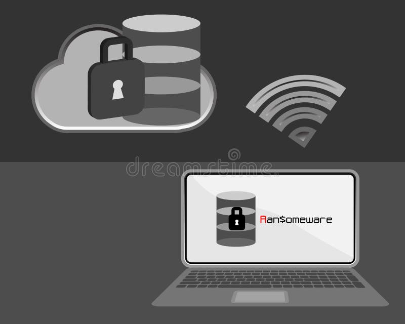 Ransomware As a Services Attack Stock Vector - Illustration of business ...