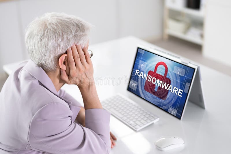 Ransomware Cyber Attack Showing Personal Files Encrypted Stock Photo ...