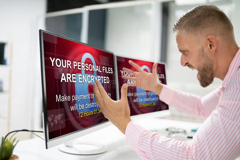 Ransomware Cyber Attack Showing Personal Files Encrypted Stock Image ...