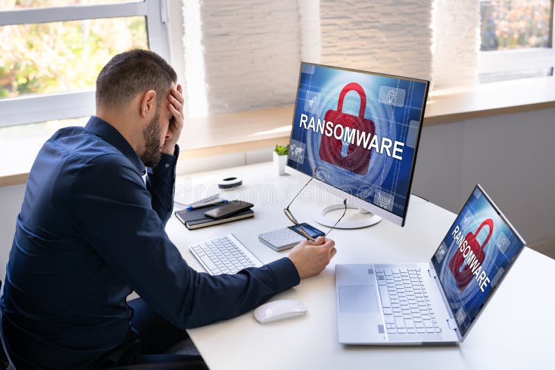 Ransomware Cyber Attack Showing Personal Files Encrypted Stock Photo ...