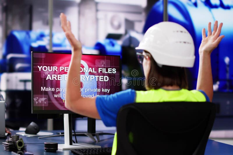 Ransomware Cyber Attack Using Malware Stock Photo - Image of machine ...