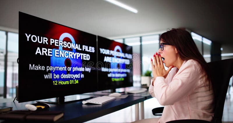 Ransomware Cyber Attack Using Malware Stock Photo - Image of extortion ...
