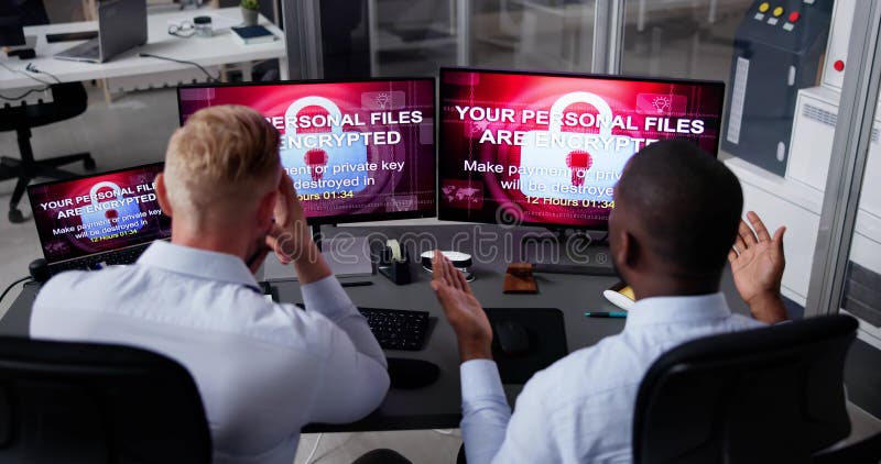 Ransomware Cyber Attack Using Malware Stock Photo - Image of american ...