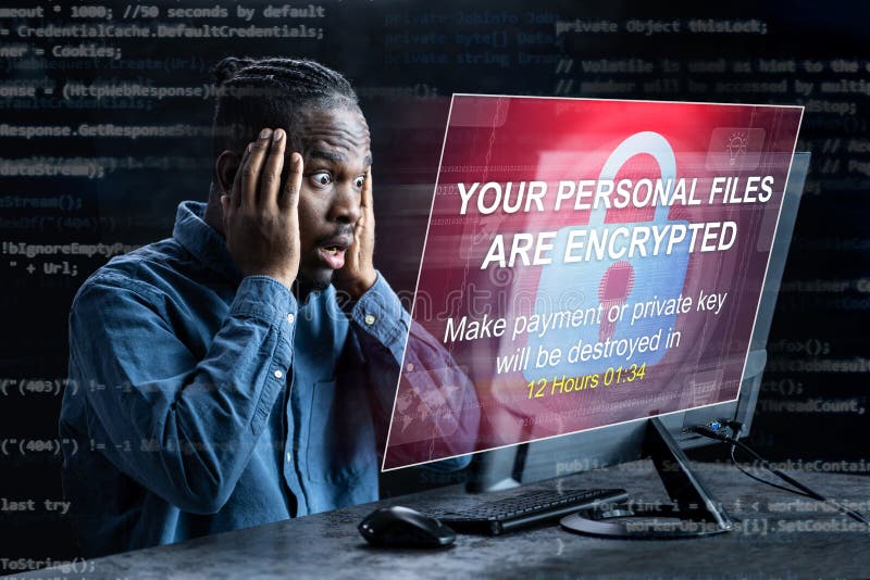Ransomware Cyber Malware Attack Stock Image - Image of ransom, data ...