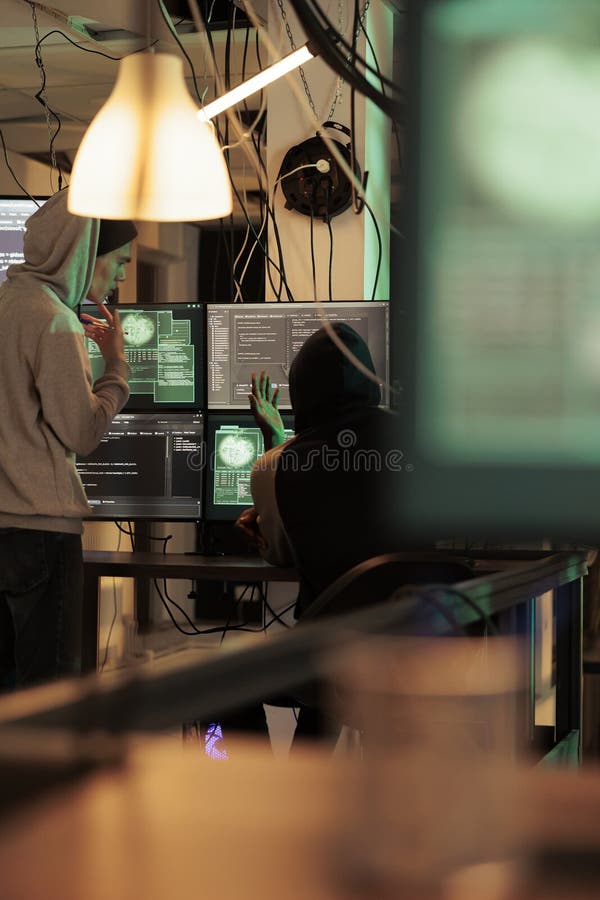 Ransomware Cyberattack Hackers Cracking Online Server Password Stock Image Image Of