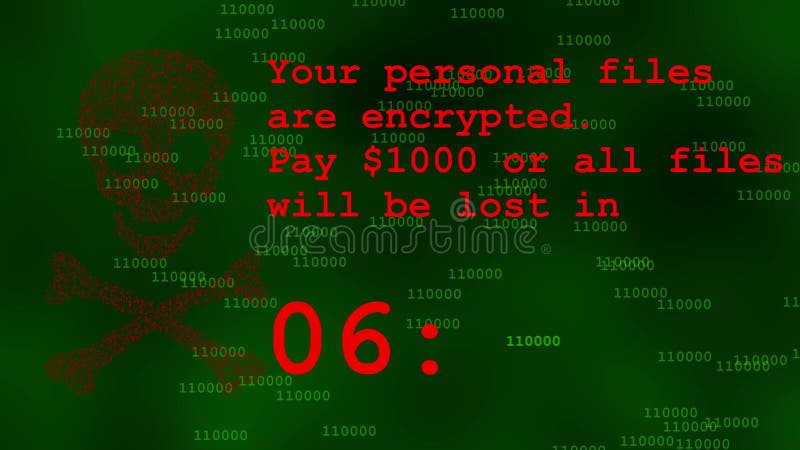 Ransomware Hacker Cyber Attack on Computer Countown Stock Footage ...