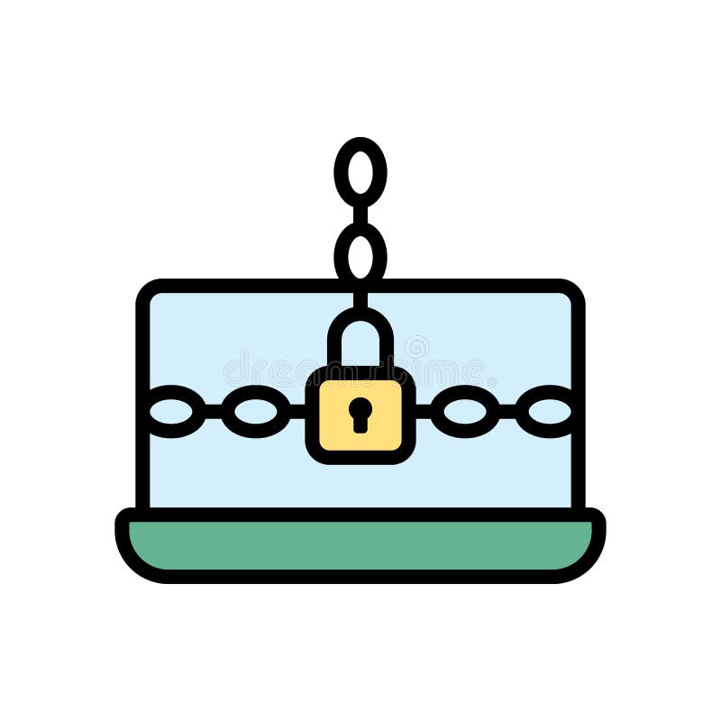Two Color Ransomware Vector Icon from Cyber Concept. Isolated Blue ...