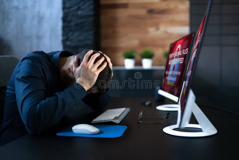 Ransomware Malware Cyber Attack Stock Image - Image of alert, lock ...