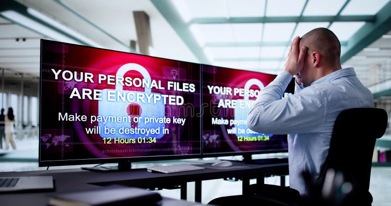 Ransomware Malware Cyber Attack Stock Image - Image of attacks, malware ...