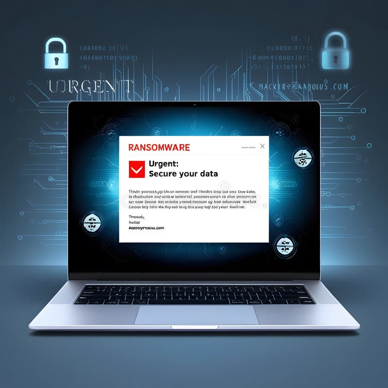 Cyber Security Ransomware Email Phishing Encrypted Technology, Digital ...
