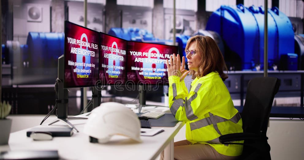 Ransomware Virus Extortion Hacking Stock Photo - Image of worker ...