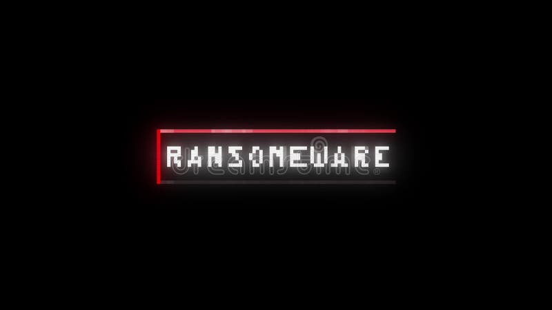Ransomware Warning Text with Glitch Effect Stock Footage - Video of ...