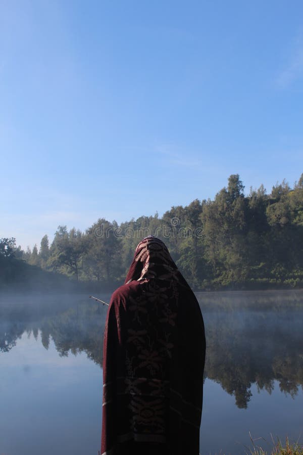 Ranu Pane Lake, Semeru Mountain Stock Image - Image of painting, poster ...