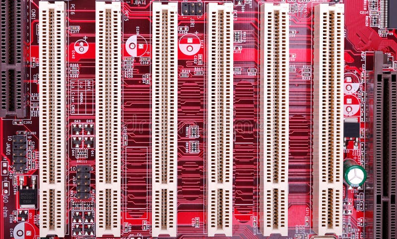 Ranuras del Pci imagen de archivo. Imagen de industrial - 8956059