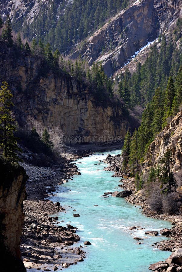 Ranwu River in Tibet Snow Mountain Stock Photo - Image of sand ...