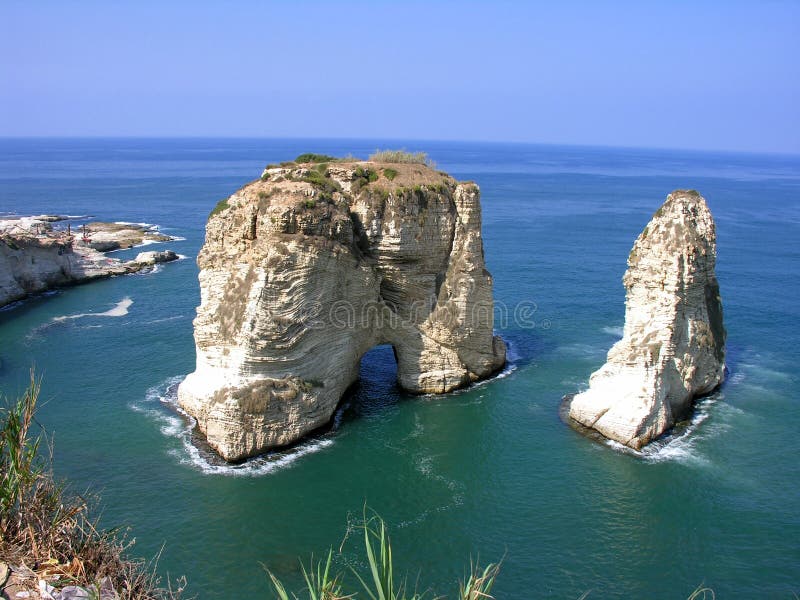 Bay Rock stock image. Image of panoramas, beirut, destinations - 127905