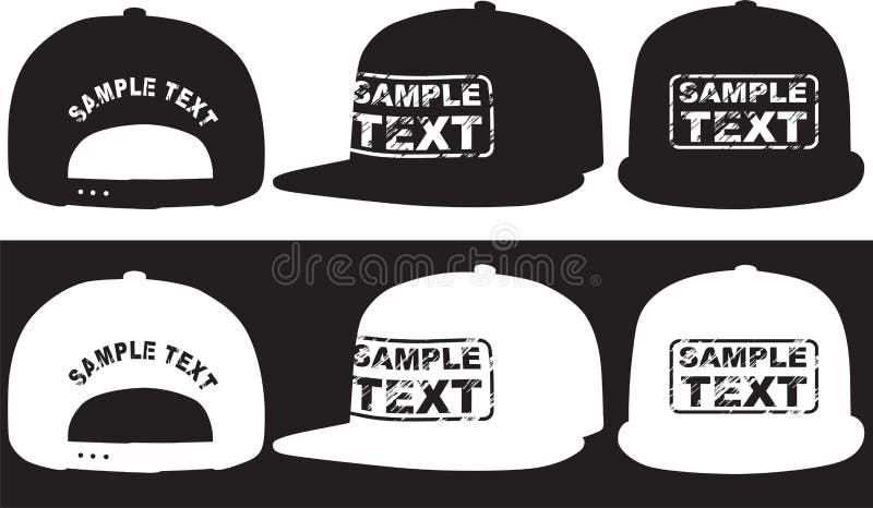 Baseball Cap, Front, Back and Side View. Vector Stock Vector ...