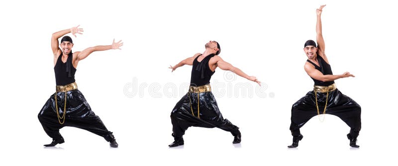 The Rap Dancer Isolated on the White Stock Photo - Image of aerobics ...