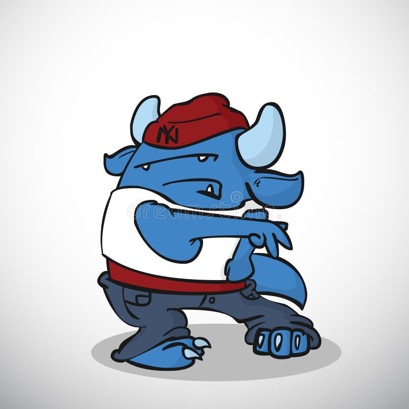 Rap monster stock vector. Illustration of jeans, monster - 51649348