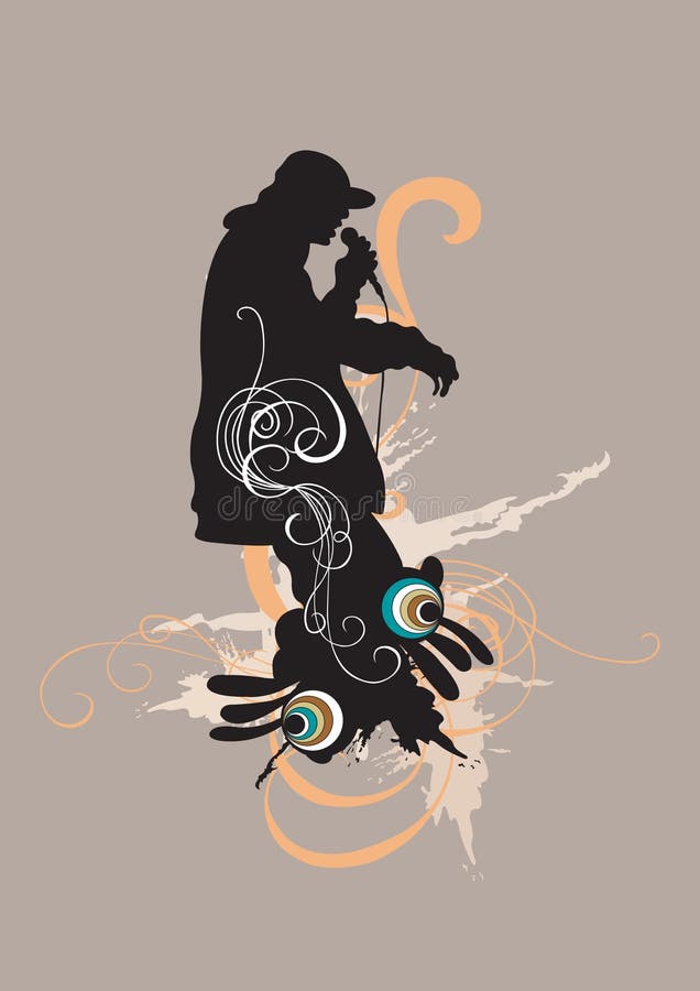 Rap singer stock illustration. Illustration of performer - 770282