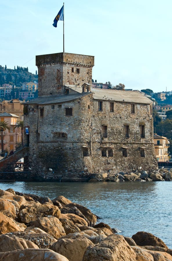 Rapallo s Castle stock image. Image of palms, rapallo - 10296081