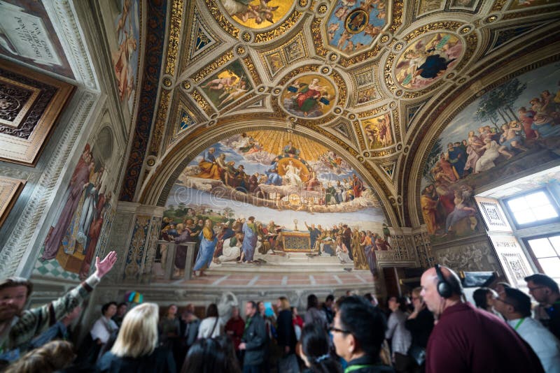Paintings by Raphael in the Raphael Rooms. Vatican, Italy Editorial ...
