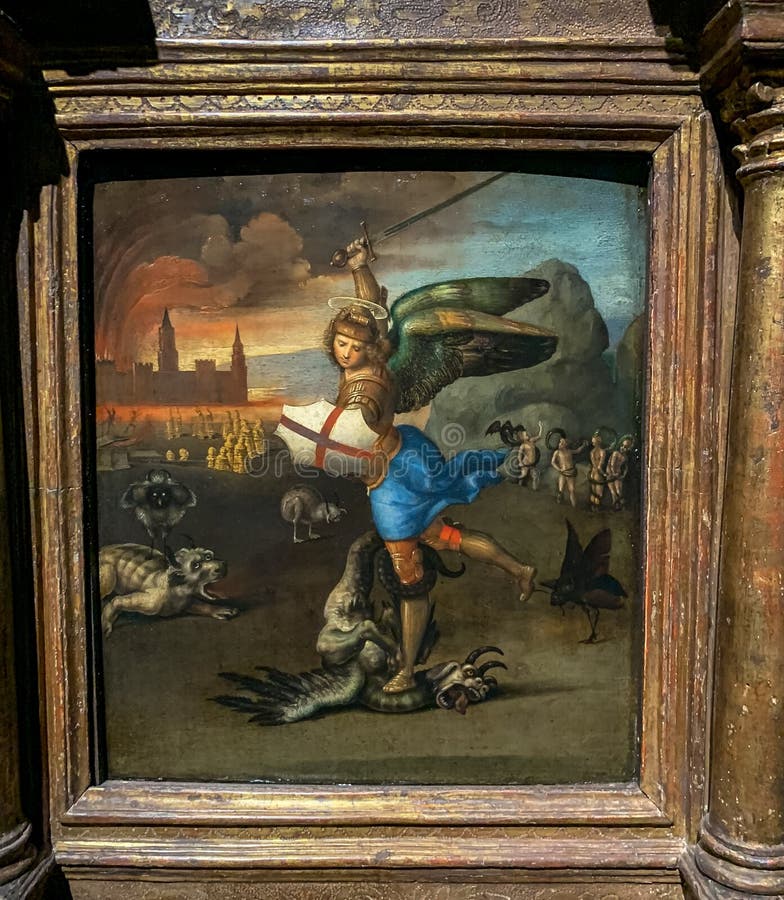 Raphael`s Saint Michael editorial photography. Image of europe - 255562802