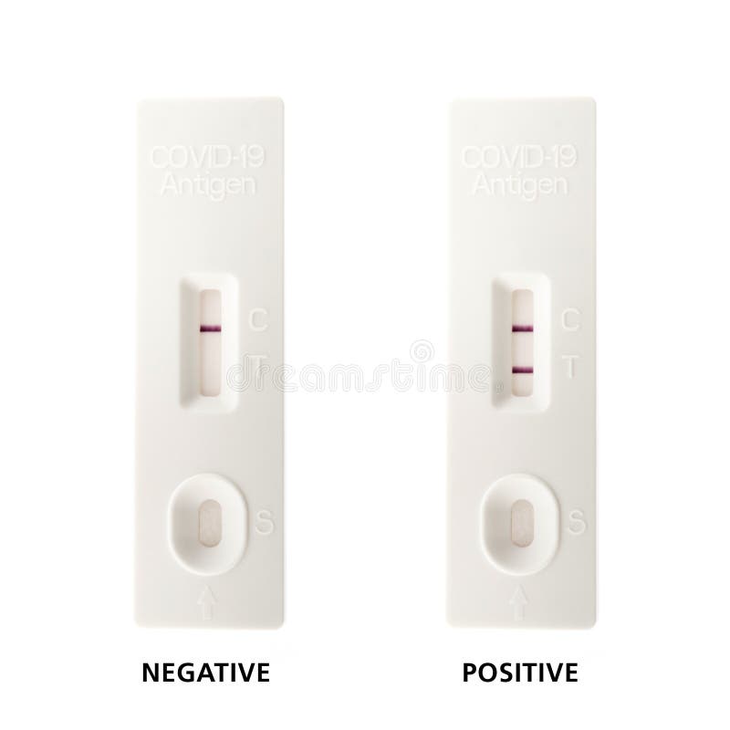 Rapid Antigen Test Cassette for Covid-19 Isolate Showing Positive and ...
