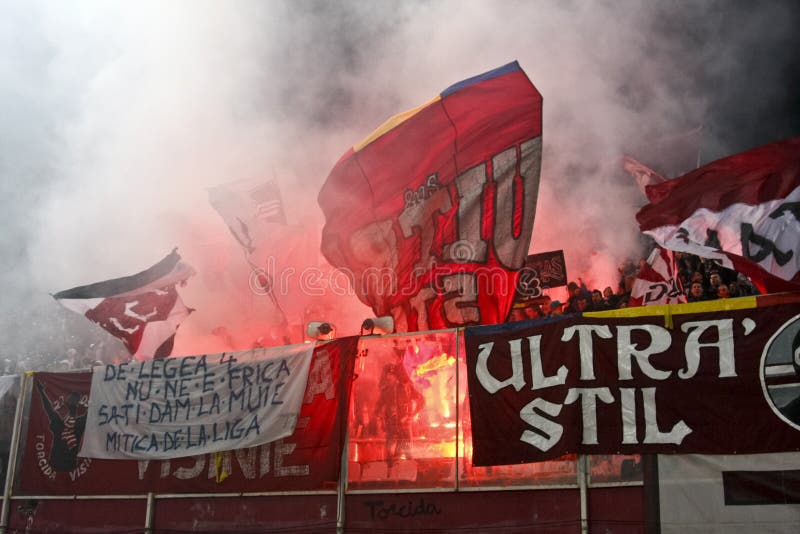 Rapid Bucharest Football Fans Editorial Photography - Image of fotbal ...