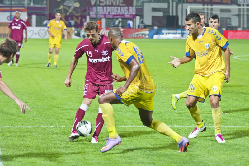 Rapid Bucharest Football Player Hitting the Ball Editorial Stock Photo ...