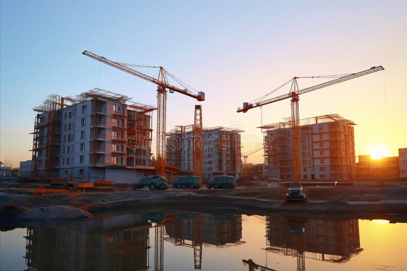 Rapid Building Construction. Fascinating Process of Skyscrapers Taking ...