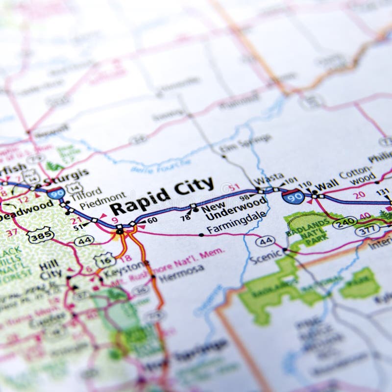 Rapid City stock photo. Image of city, towns, roads, highway - 42373986
