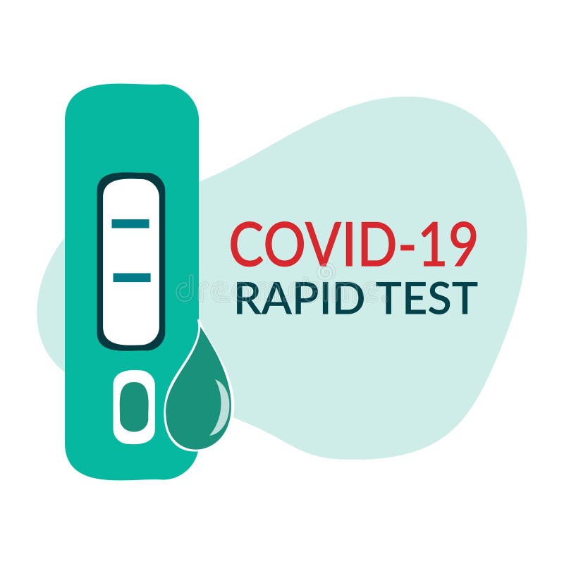 Rapid COVID-19 Antigen Test with Result Icon. Negative and Positive ...