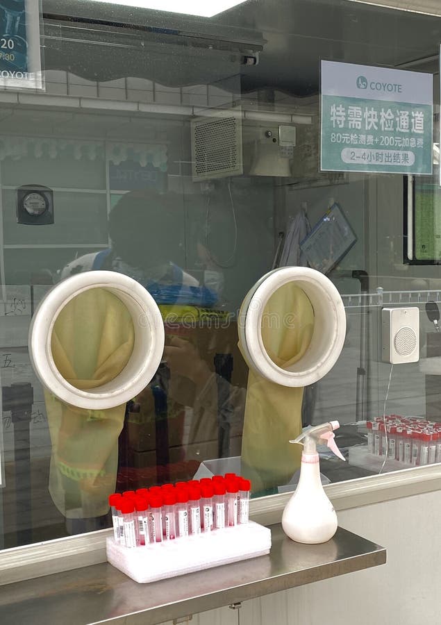 Rapid COVID Test Booth in Sanlitun, Beijing, China. Editorial Photo ...