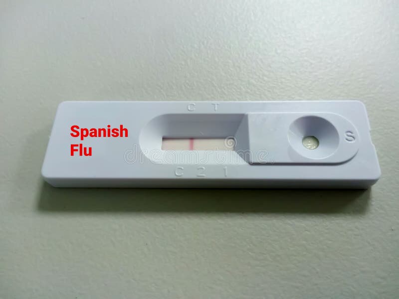 Rapid Diagnostic Test for Spanish Flu with a Negative Result. Stock ...