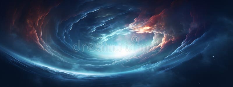 A Planet Closing in with Turbulence and Vortex. a Space Storm or ...