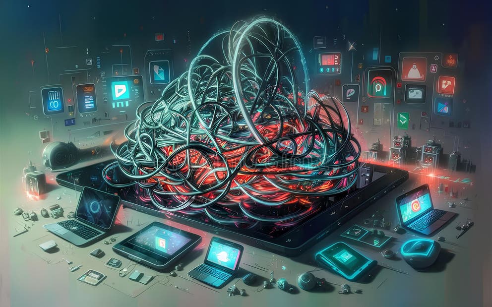 The Rapid Evolution of Technology Stock Illustration - Illustration of ...