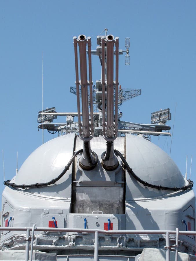 Rapid-firing gun stock image. Image of battle, warship - 14256343
