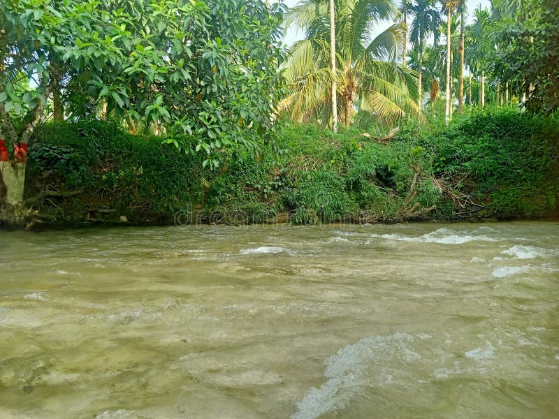 The Rapid Flow of the River Amidst the Hot Sun Stock Image - Image of ...