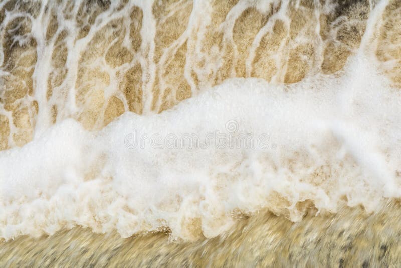 Rapid Flow of a River, a Stream of Falling Blue Water Forms a Lot of ...