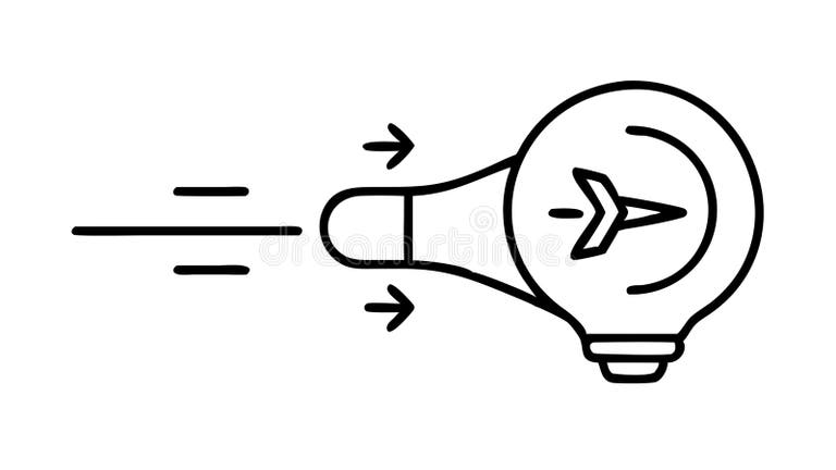 Rapid Idea Rocket Icon Vector Illustration, Fast Innovation, Vector ...
