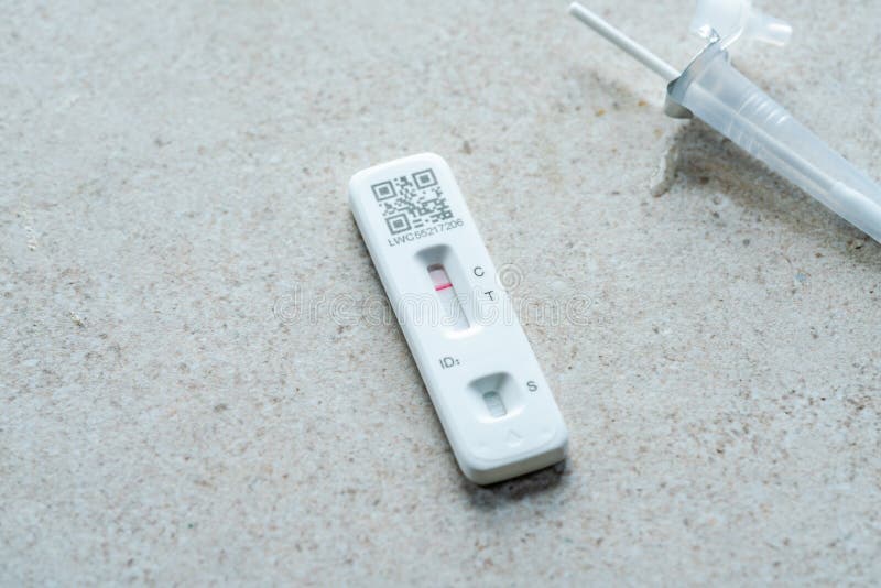 Rapid Lateral Flow Test Device Stock Photo - Image of asymptomatic ...